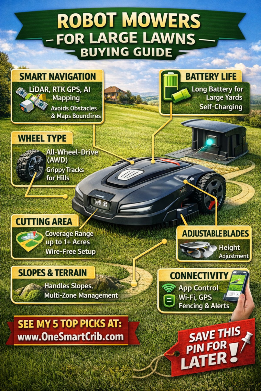 5 Best Robot Mowers for Large Lawns (2026 Update) - oneSmartcrib.com