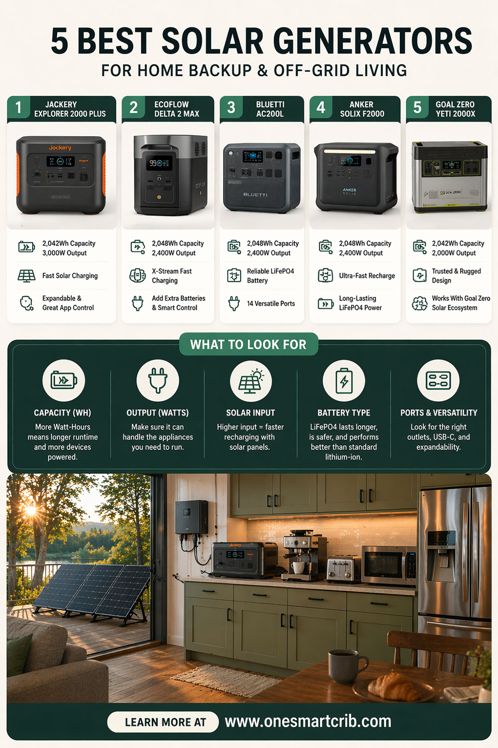 7 Best Solar Generators for Home Backup in 2026 - oneSmartcrib.com